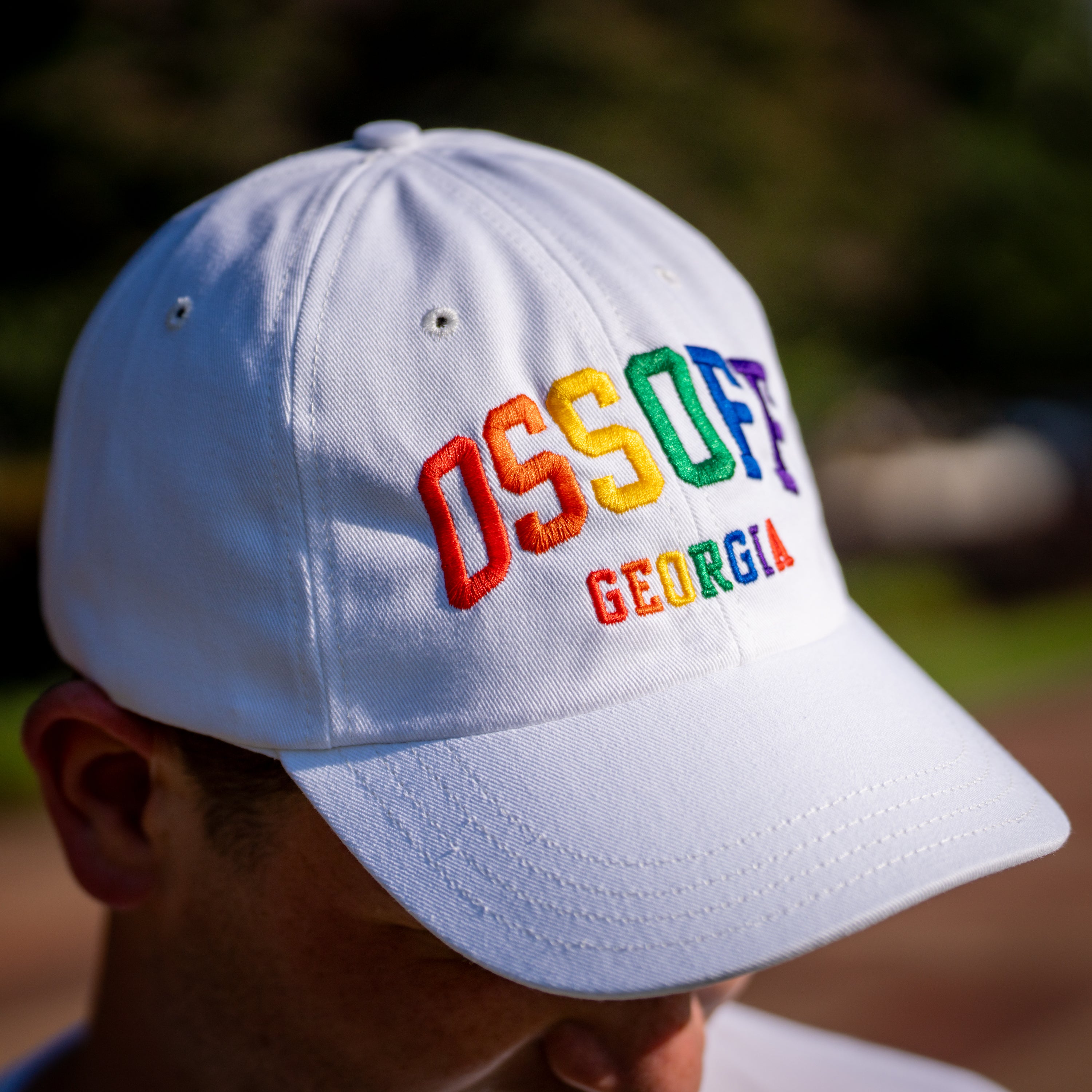 Collegiate Rainbow Baseball Cap – Ossoff for Senate Webstore